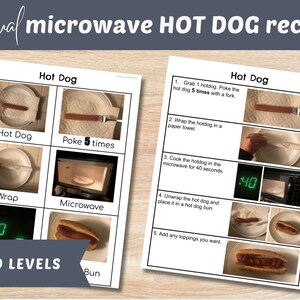 Real Picture Hot Dog Visual Recipe, Inclusive Cooking Activity for ...