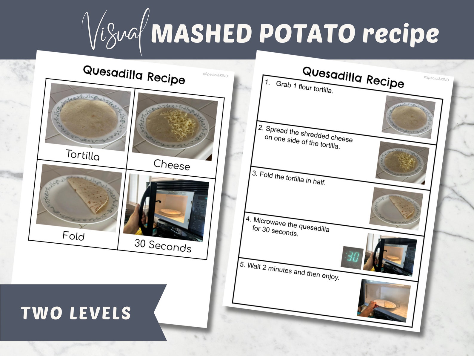 Visual Recipe for Kids, Printable Adapted Cookbook, Real Life Picture ...