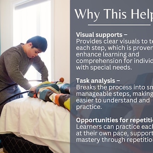 Making the Bed Visual Support, Printable Real Picture Guide, Simple ...