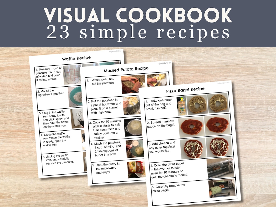 Visual Cookbook for Kids, Printable Adapted Recipe, Real Life Picture ...