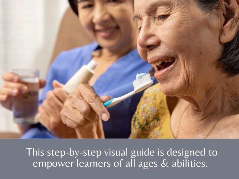 How to Brush Your Teeth Visual Guide, Printable Real Life Pictures ...