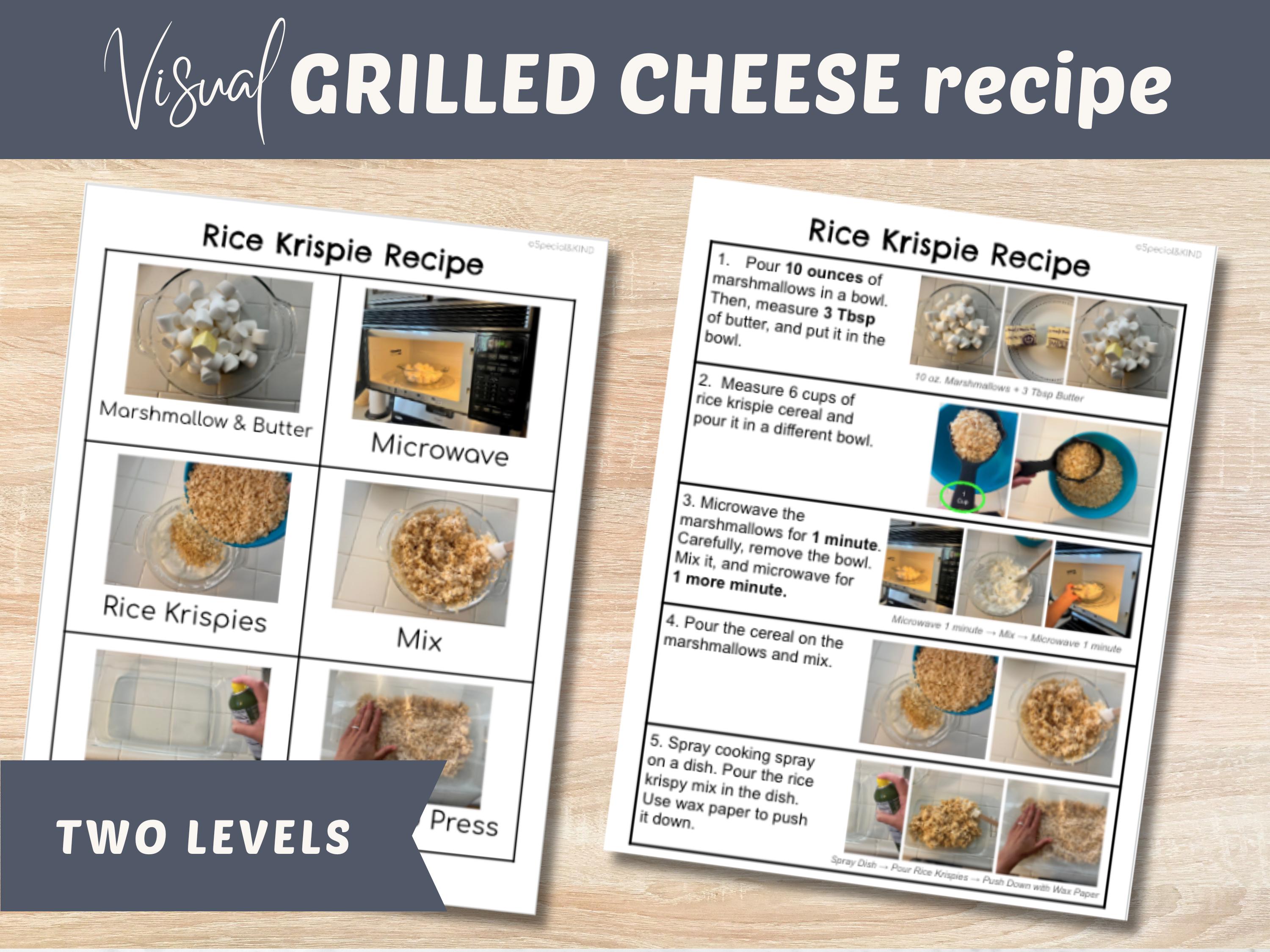 Rice Krispie Visual Recipe for Kids, Inclusive Adapted Cookbook, Real ...