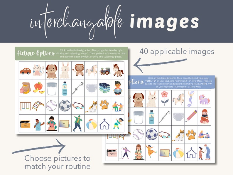 Kids Routine Flip Chart, Printable Morning Flipchart, Evening Visual ...