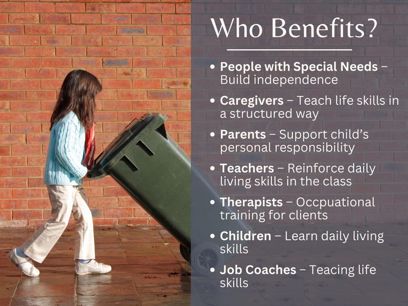 Taking Out the Trash Visual Guide, Printable Real Life Pictures, Step ...