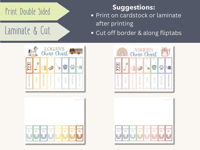 Printable Kids Chore Chart, Editable Visual Chore Schedule ...