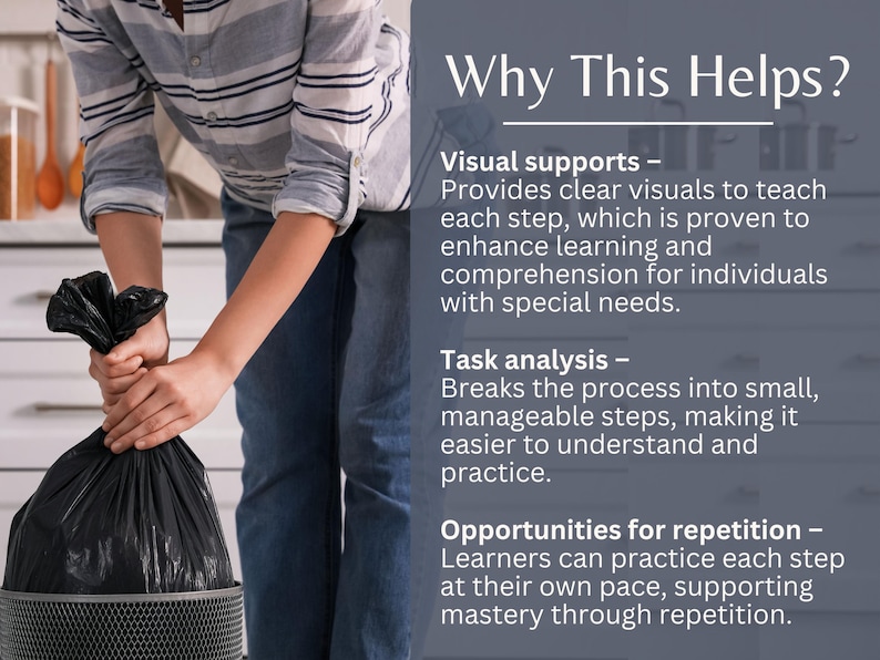 Taking Out the Trash Visual Guide, Printable Real Life Pictures, Step ...