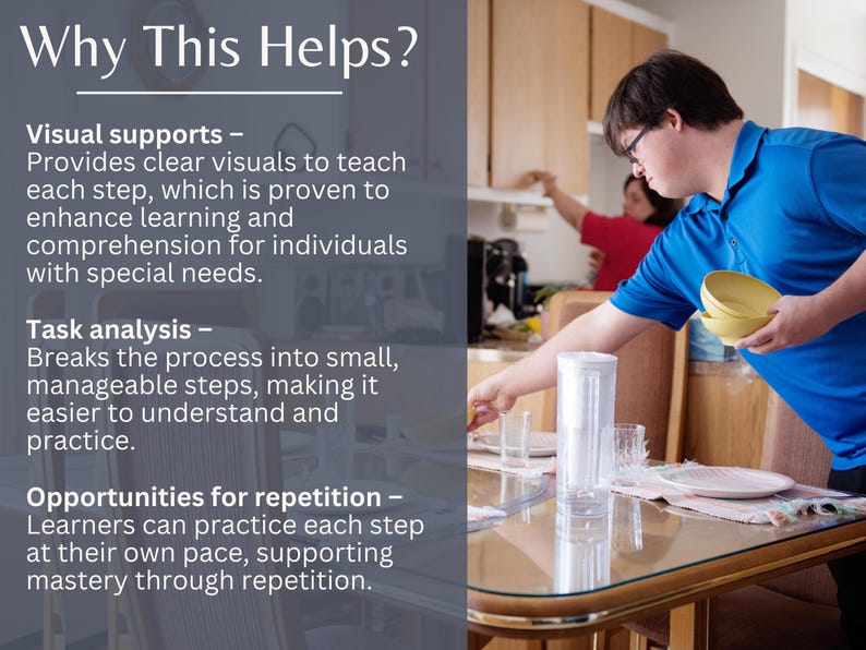 Setting the Table Visual Support, Printable Real Picture Guide, Simple ...