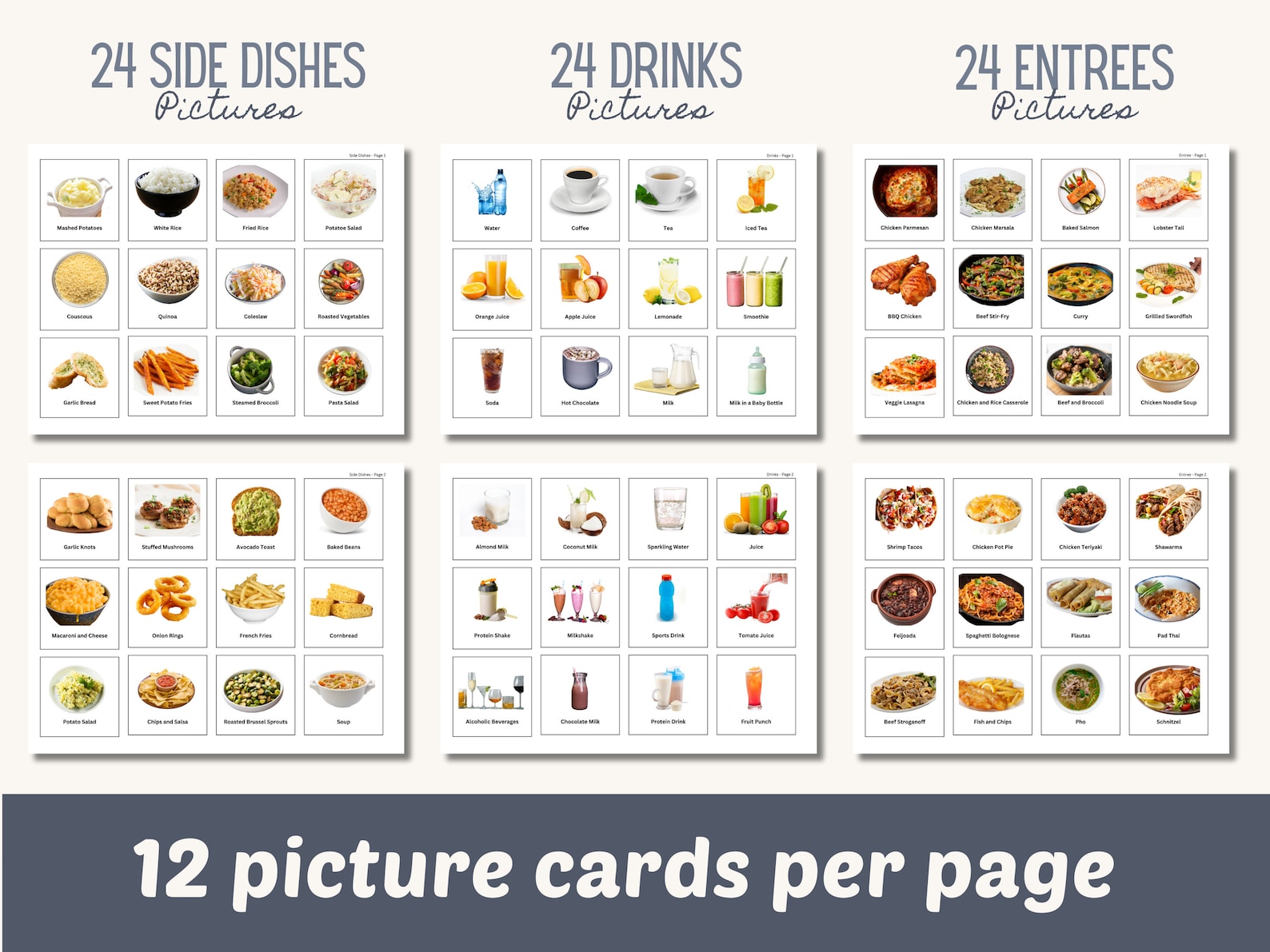 Real Picture Cards for Nonverbal Communication, Visual Image Aid for ...