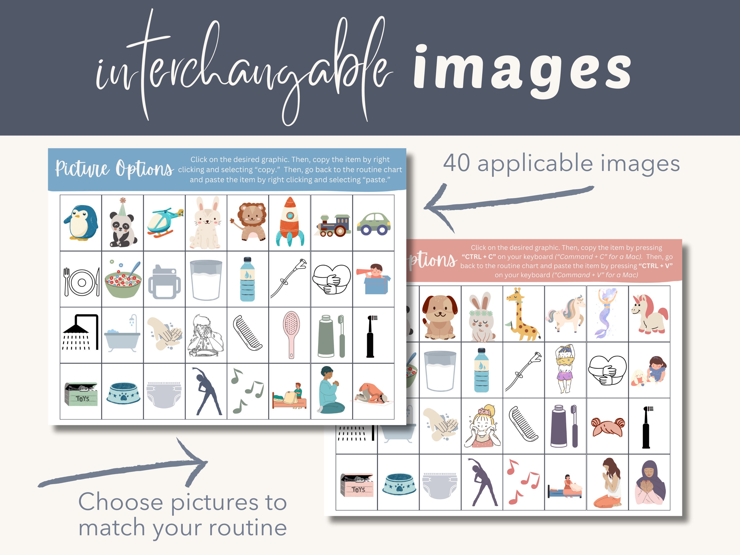 Kids Morning Routine Flip Chart, Boho Editable Preschool Printable ...