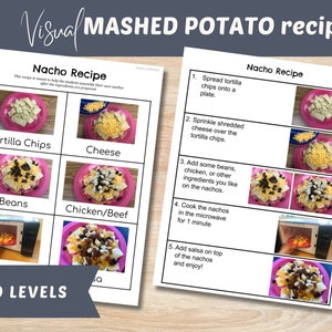 Visual Recipe for Kids, Printable Adapted Cookbook, Real Life Picture ...
