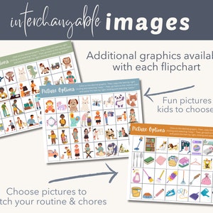 Kids Boho Routine Flip Chart, Editable Morning Flipchart, Personalized ...