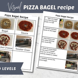 Kids Visual Pizza Recipe, Printable Adapted Cookbook, Real Life Picture ...