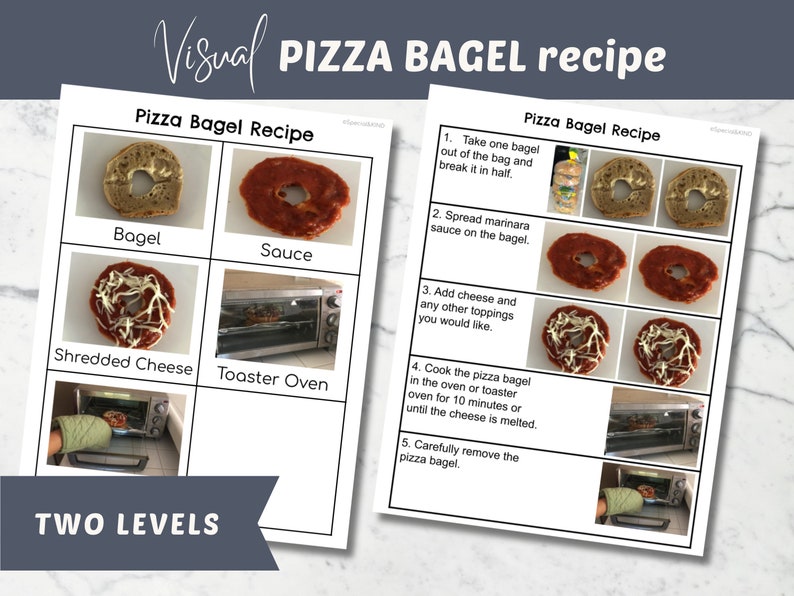 Kids Visual Pizza Recipe, Printable Adapted Cookbook, Real Life Picture ...
