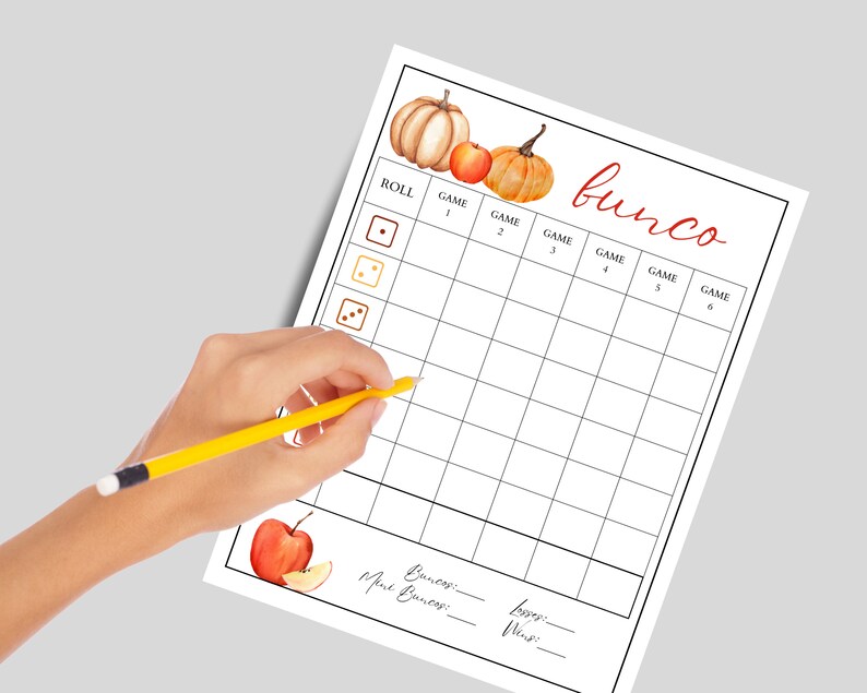 Fall BUNCO Printable Bundle Score Cards Tally Sheets Table Cards Prizes ...