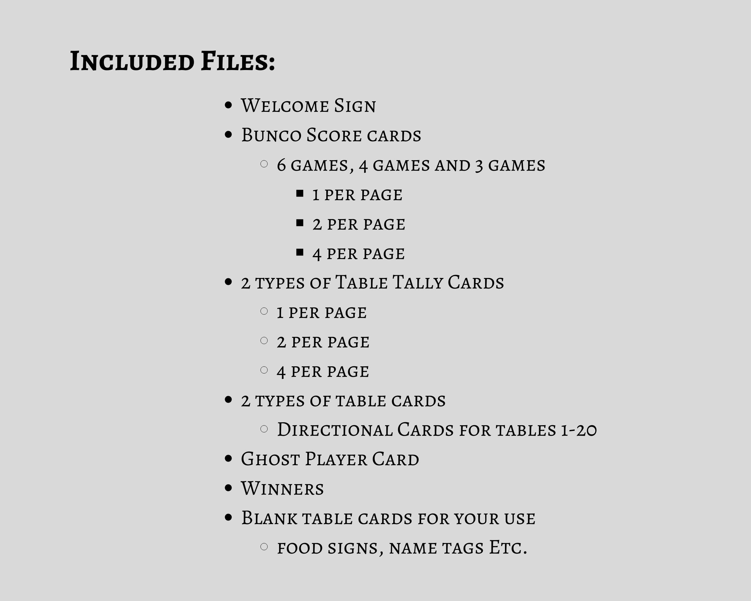 Fall BUNCO Printable Bundle - Score Cards - Tally Sheets - Table Cards ...