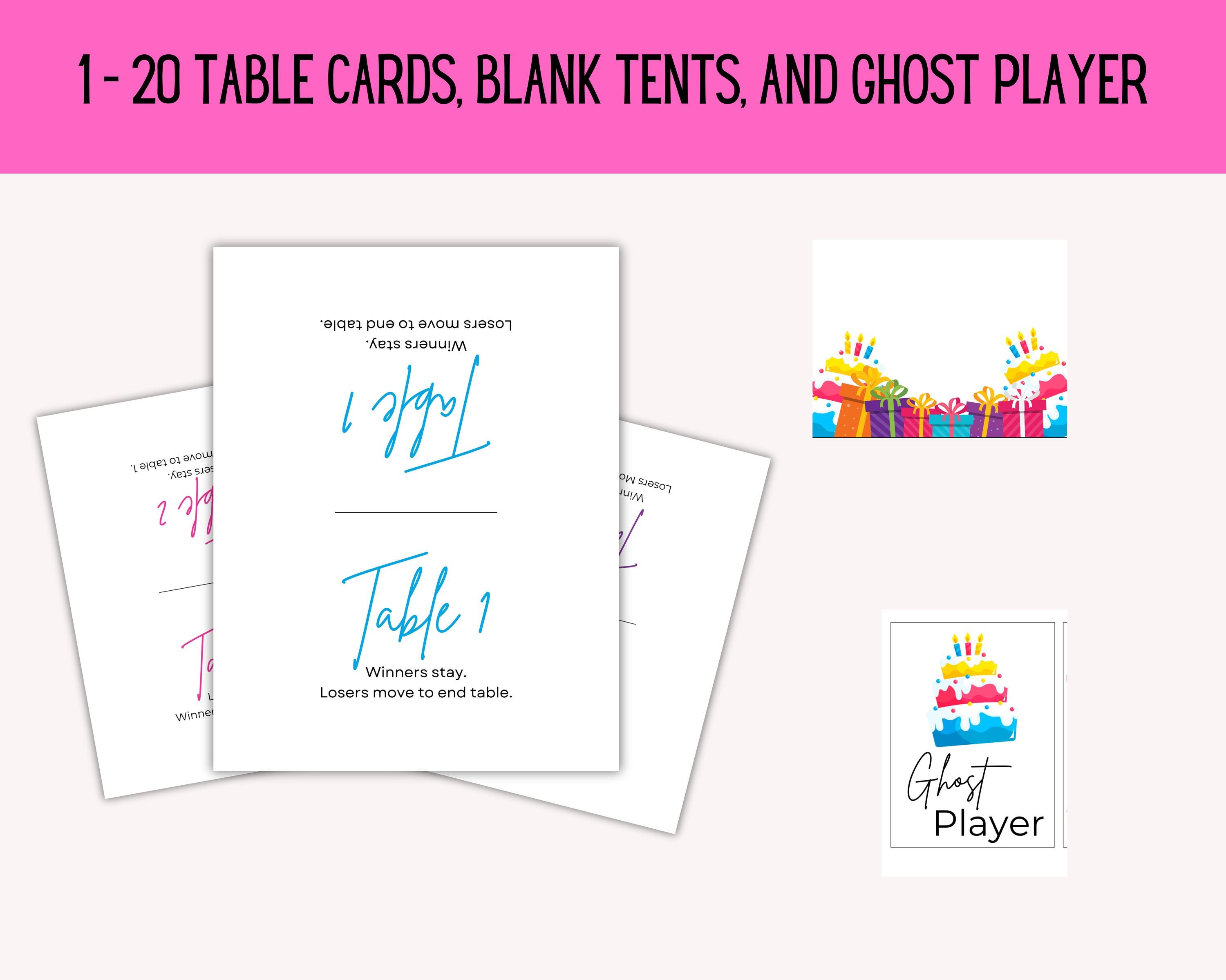 Birthday BUNCO Printable Bundle - Score Cards - Tally Sheets - Table ...