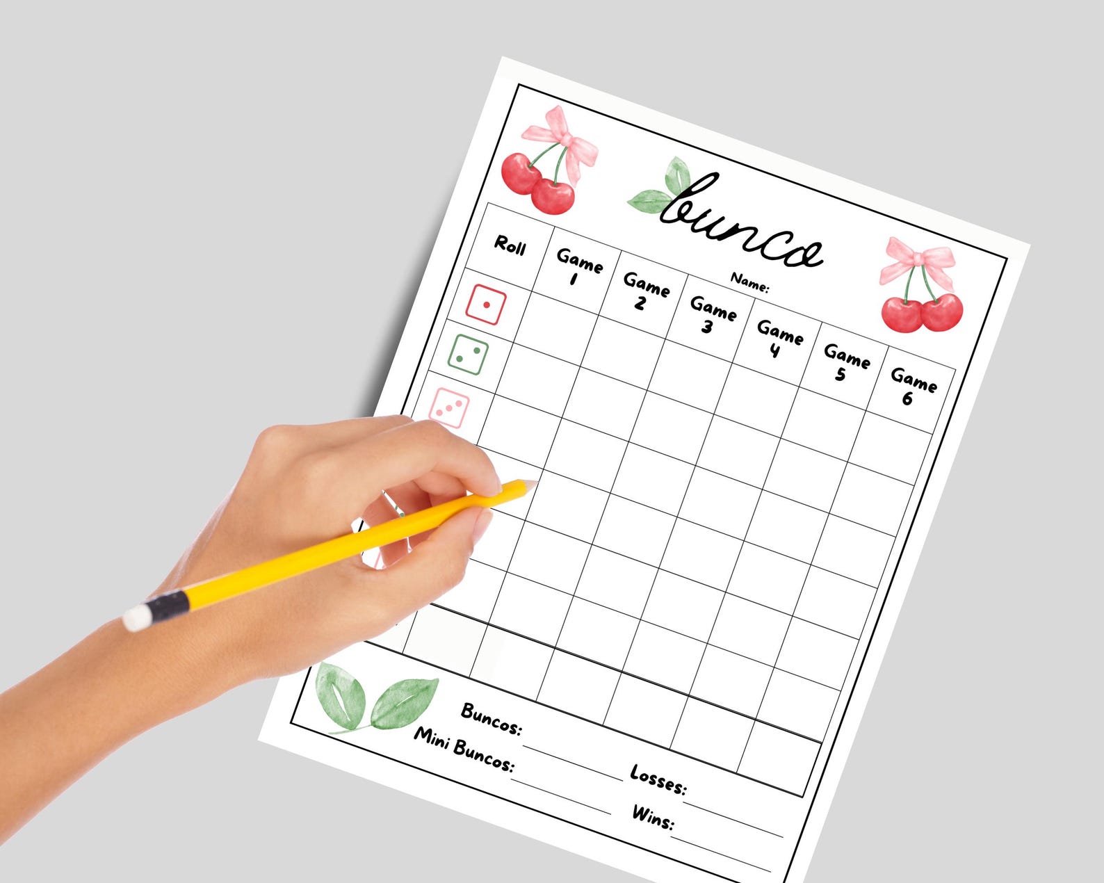Cherry BUNCO Printable Bundle - Score Cards - Tally and Table Cards ...