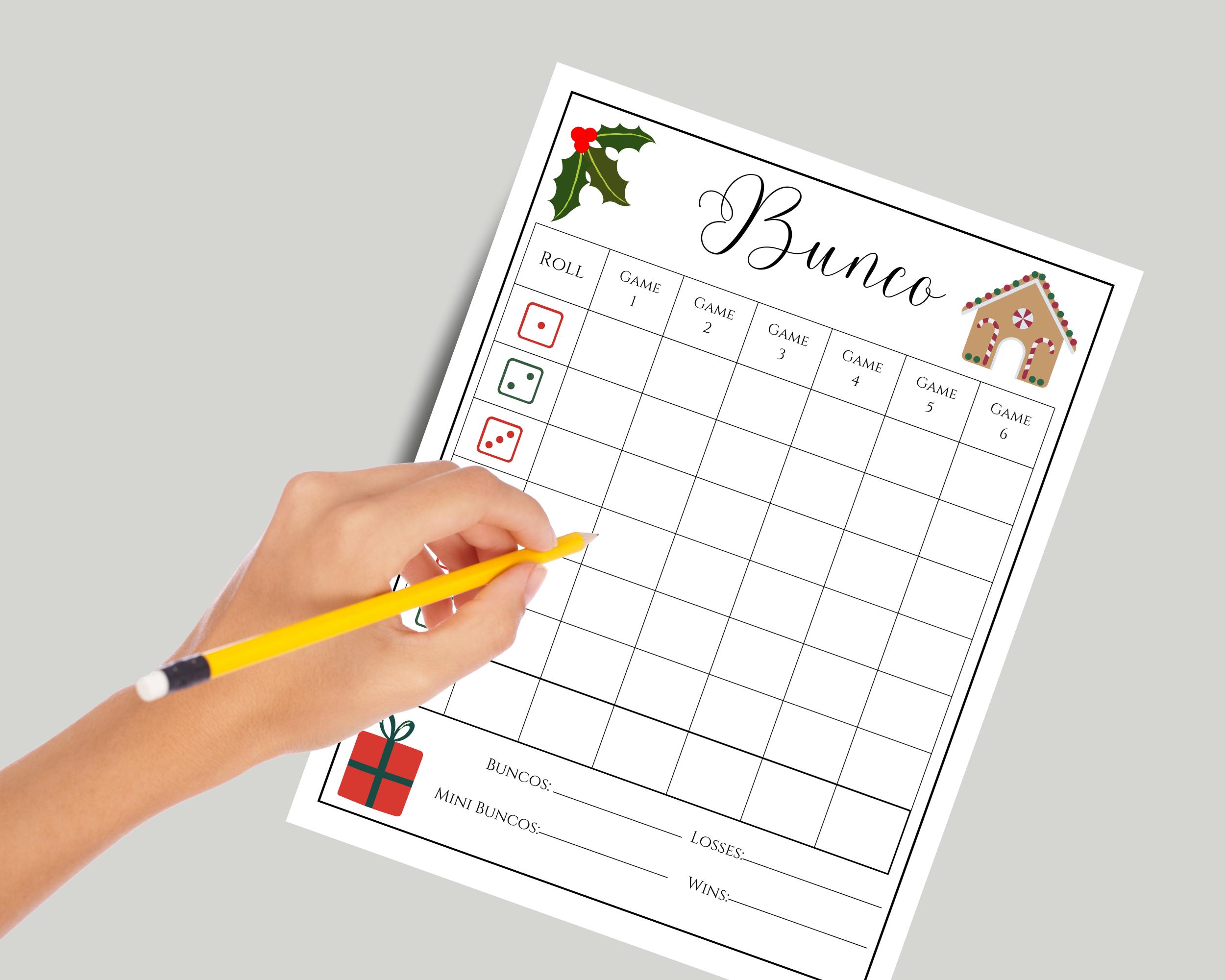 Christmas BUNCO Printable Bundle - Score Cards - Tally Sheets - Table ...
