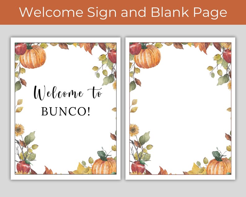 Thanksgiving BUNCO Printable Bundle - Score Cards - Tally Sheets ...