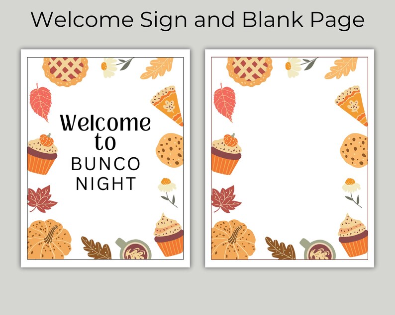 Friendsgiving BUNCO Printable Bundle - Score Cards - Tally Sheets ...