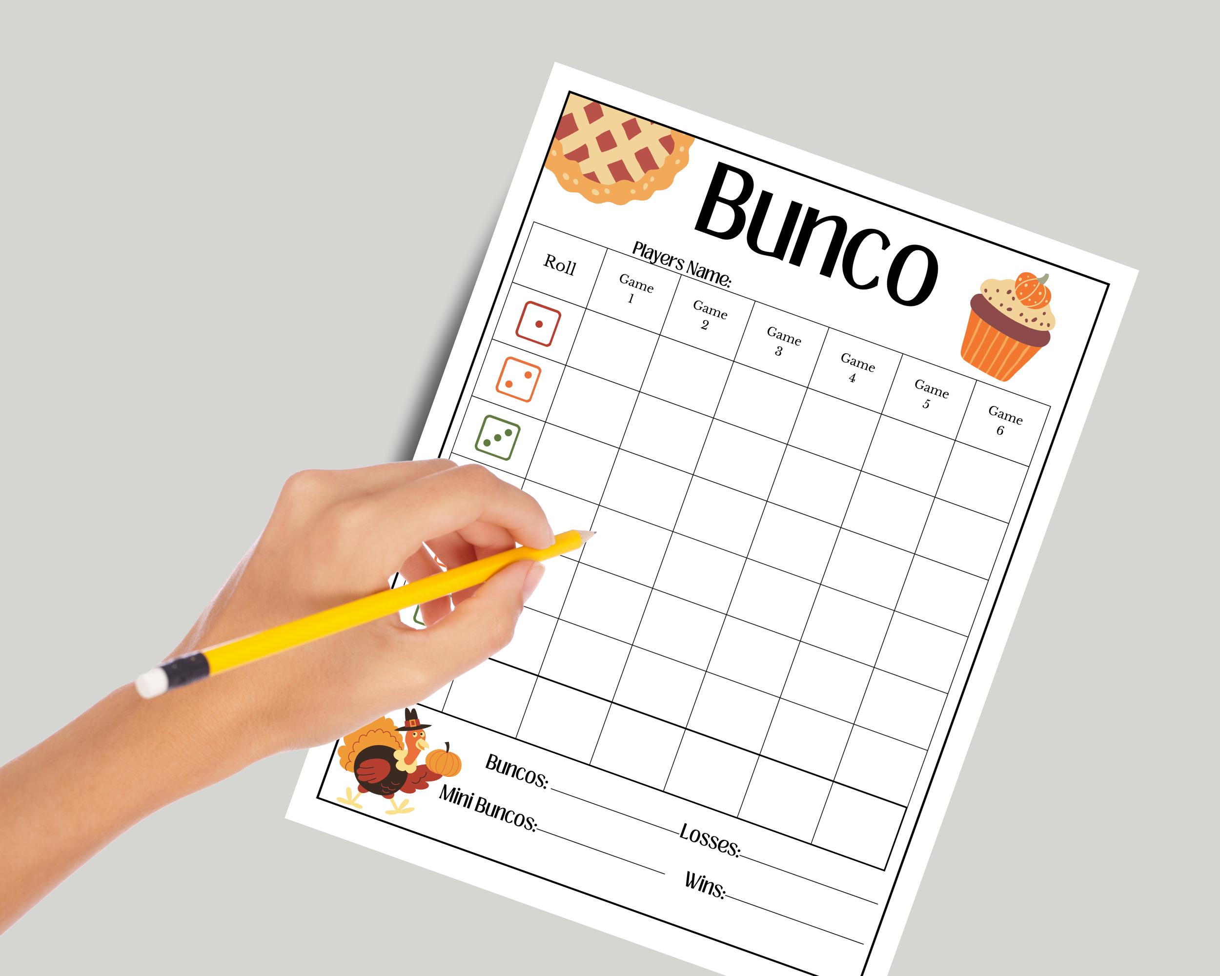 Friendsgiving BUNCO Printable Bundle - Score Cards - Tally Sheets ...