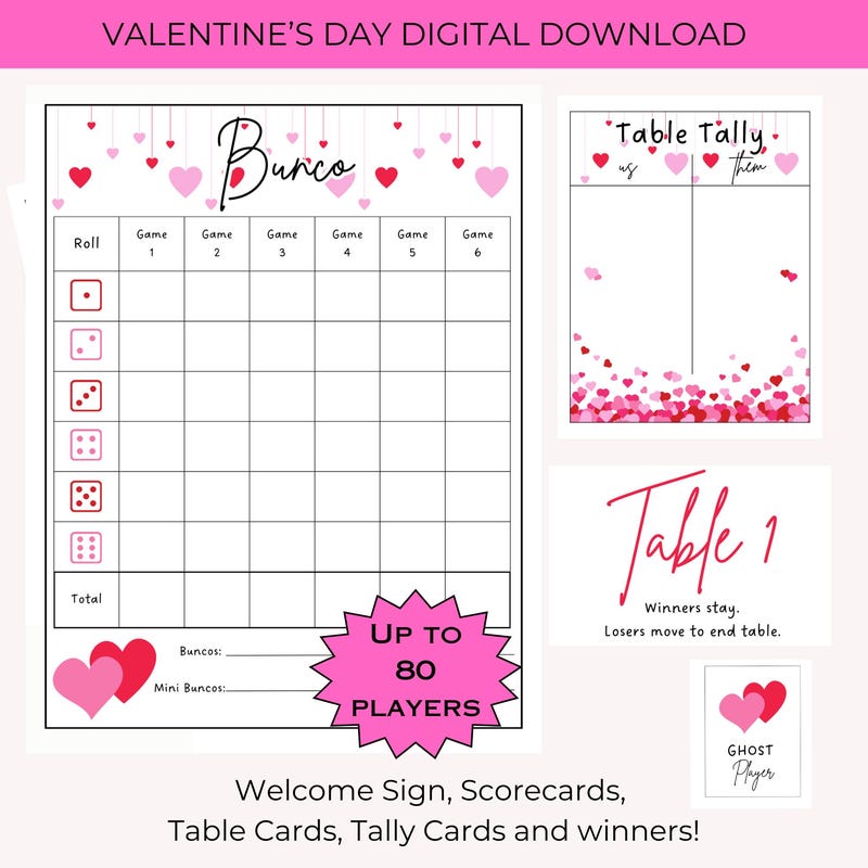 Valentine Game Score - Etsy