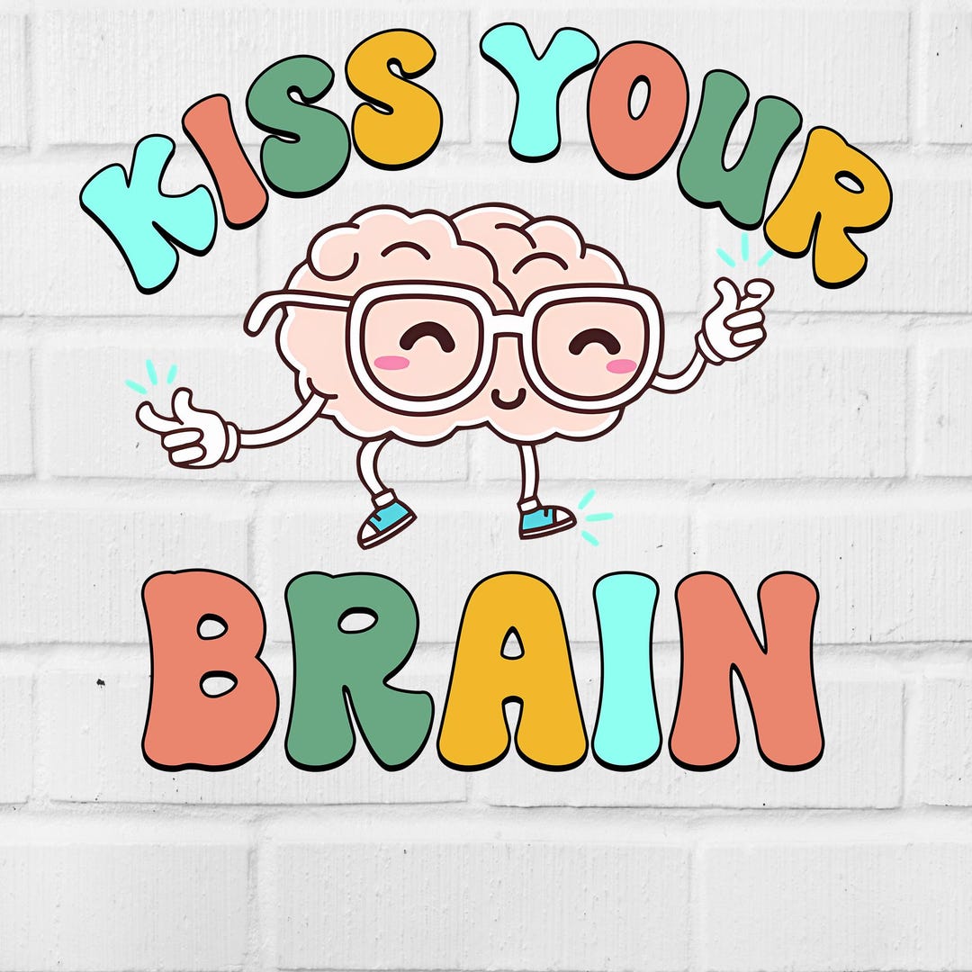 Kiss Your Brain PNG, Teacher Shirts, Teacher Appreciation Gift, Retro ...