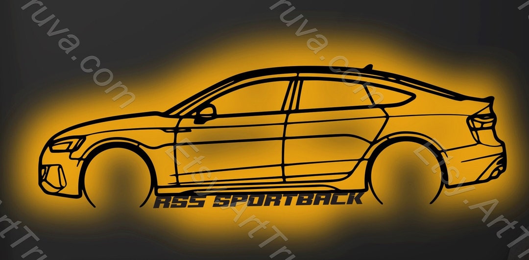 Custom Sport Car, RS5 Sportback LED Sign Modern Car Enthusiast Decor ...