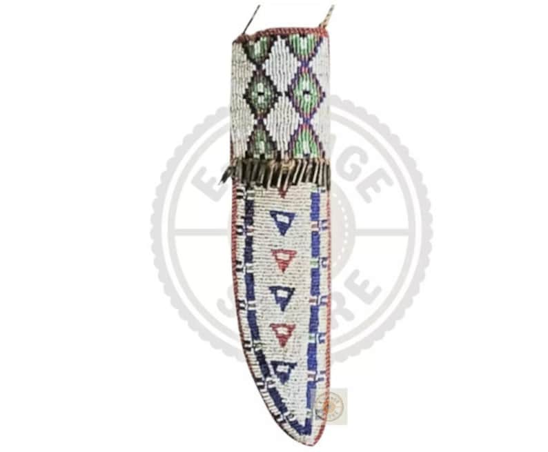 Antique Tribe Indian Suede Leather Native American Knife Cover Case ...