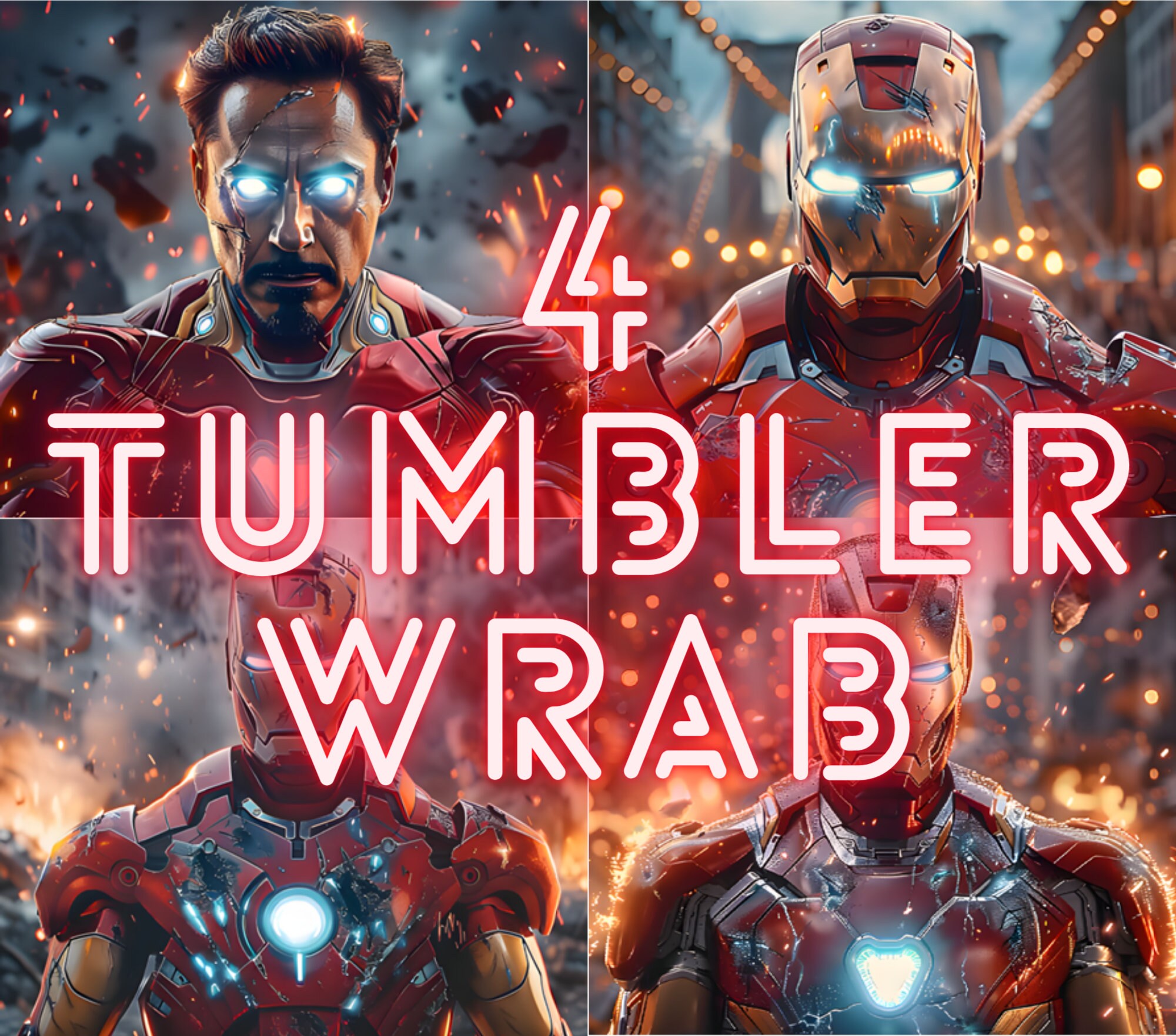 Iron Man Tumbler Design Bundle - Iron Man Tumbler Wrap - 20oz Skinny ...