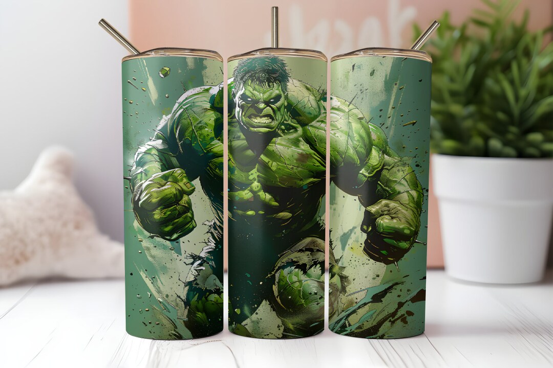 Hulk Cartoon 20 Oz Tumbler Wrap Design Digital Download - 2023 Skinny ...