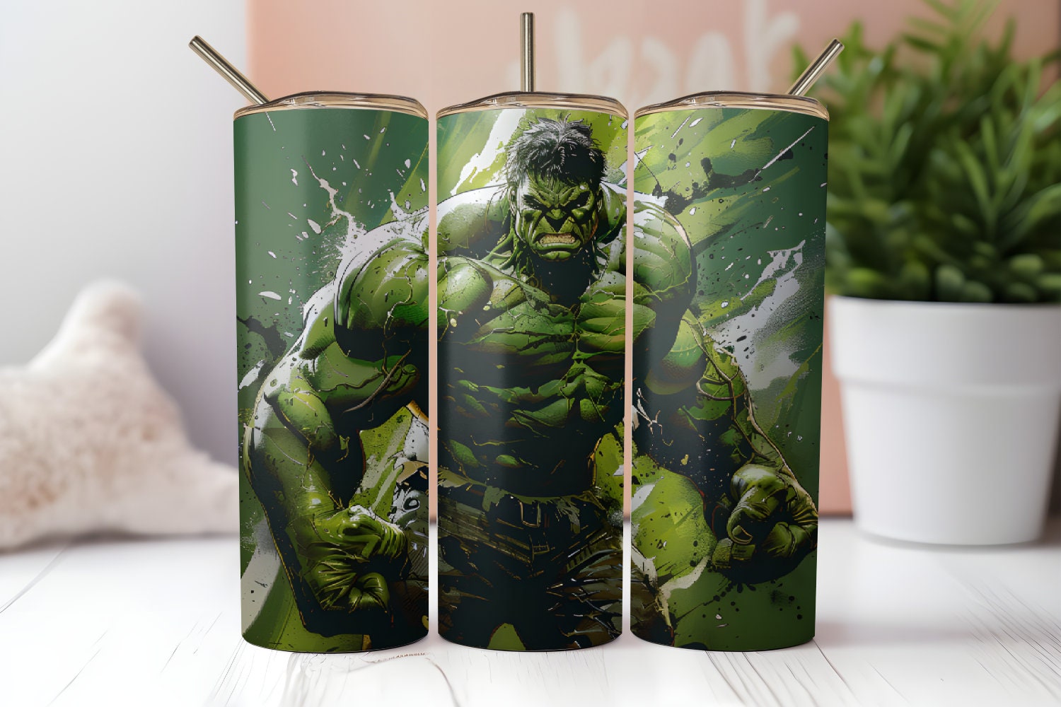 Hulk Cartoon 20 Oz Tumbler Wrap Design Digital Download - 2023 Skinny ...
