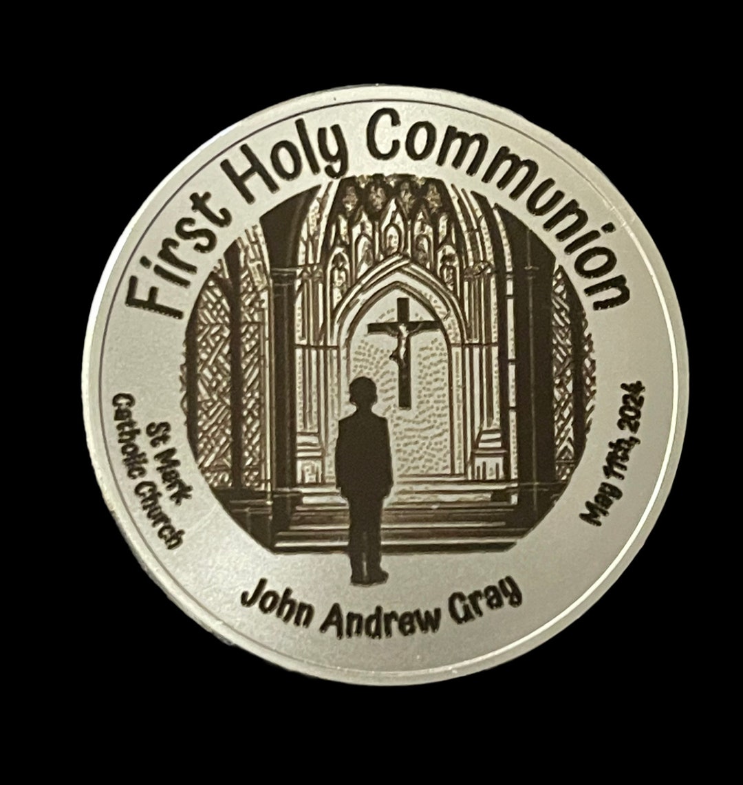First Communion Personalized Keepsake Coin - Etsy