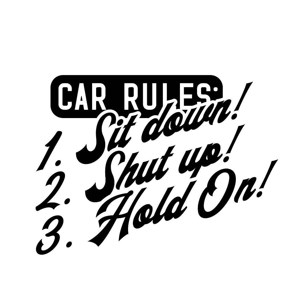 Car Rules Decal Sticker - Etsy