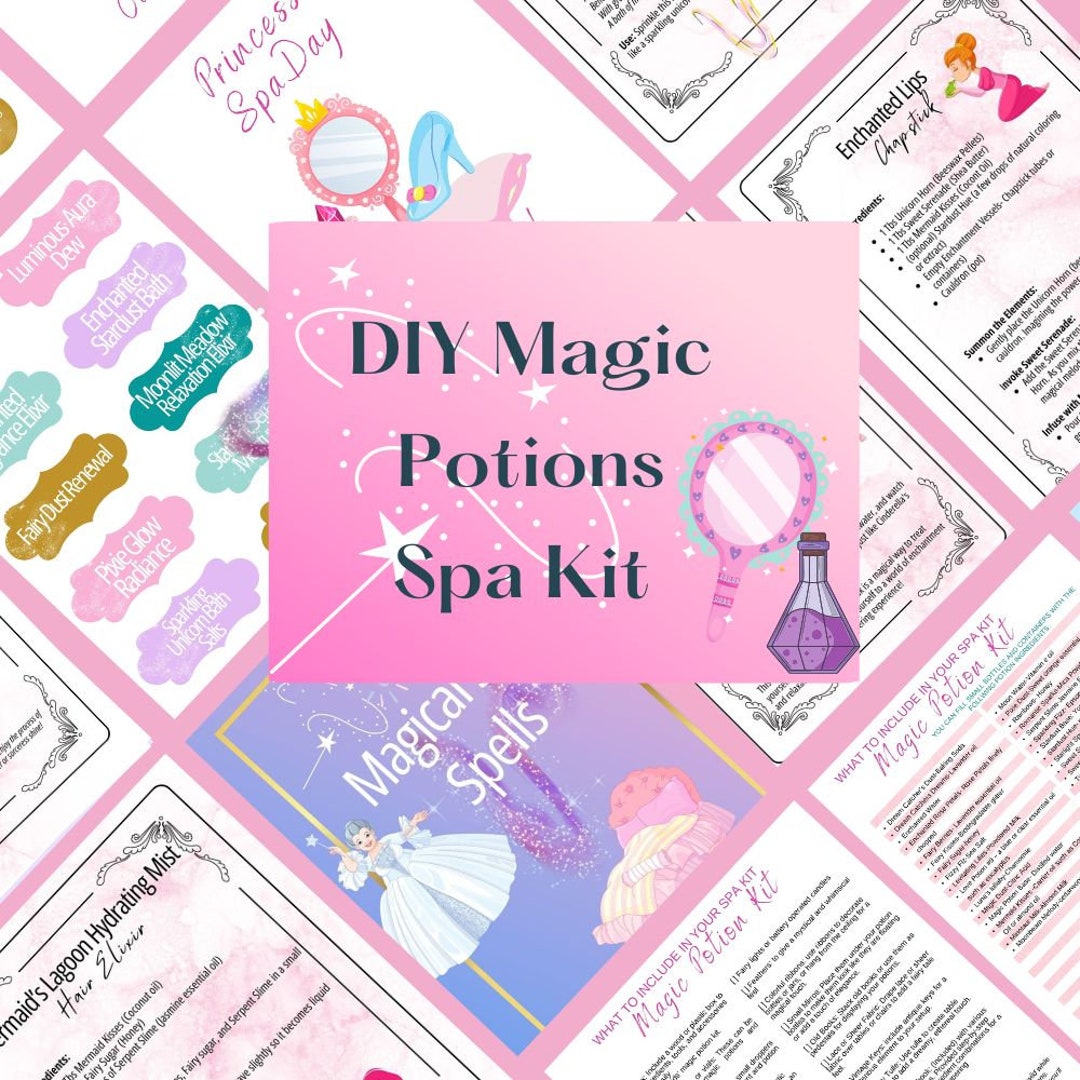 Princess DIY Magic Potions Essential Oils Party Printable Kit| Birthday ...