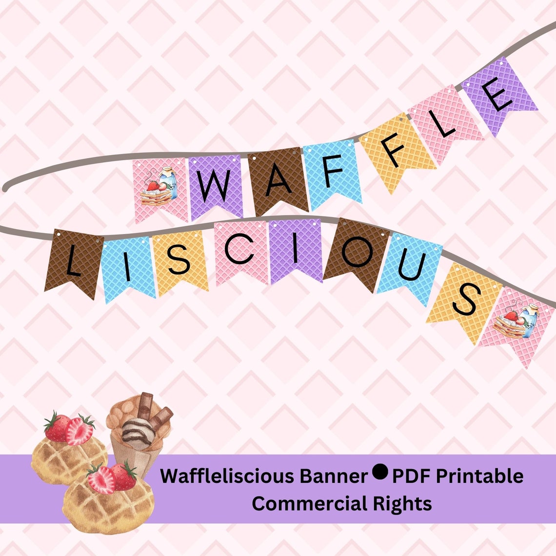 Waffle Bar Kit, Printable Waffle Bar Sign, Waffle Station - Etsy