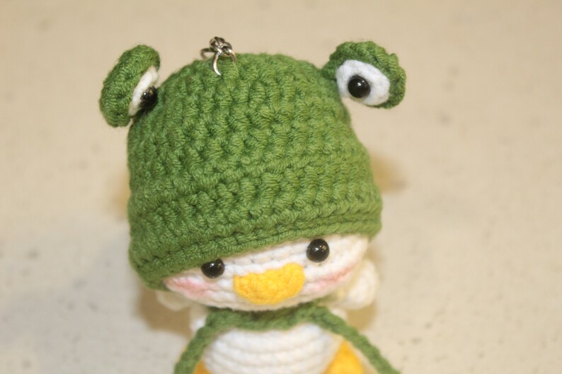 Cute Crochet Duck Keychain, Duck Keyring, Duck Amigurumi, Crochet ...