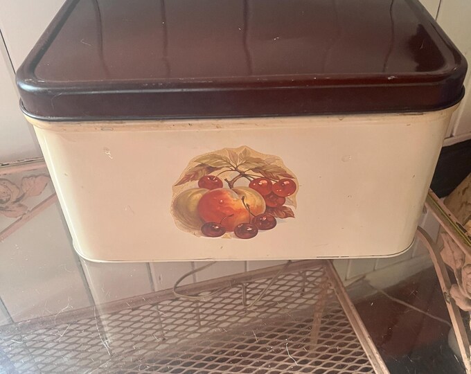 Vintage Metal Bread Box - Etsy