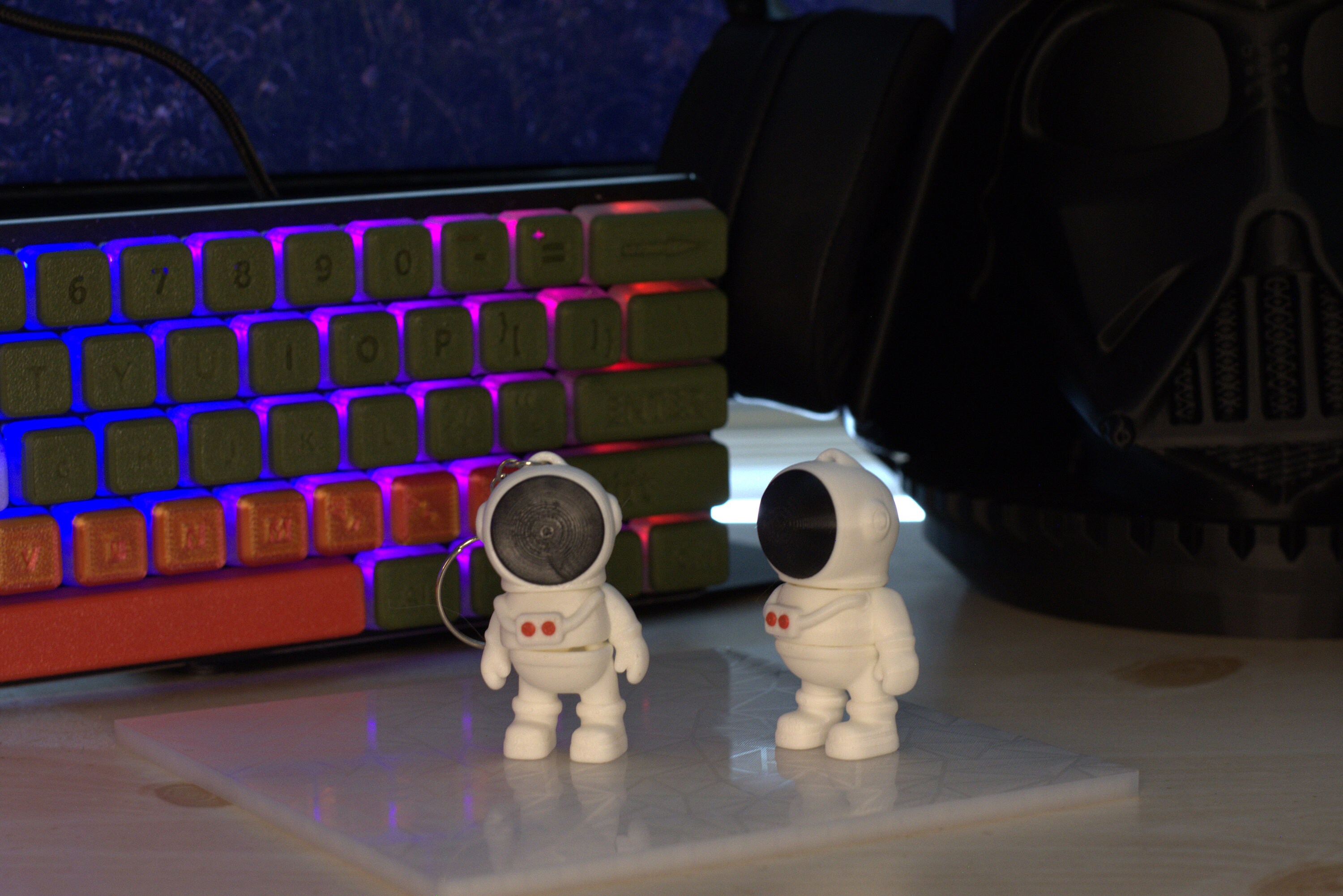 Astronaut Keychain , Desk Buddy , 3D Printed Toy , ZOU3D , Gift for Any ...