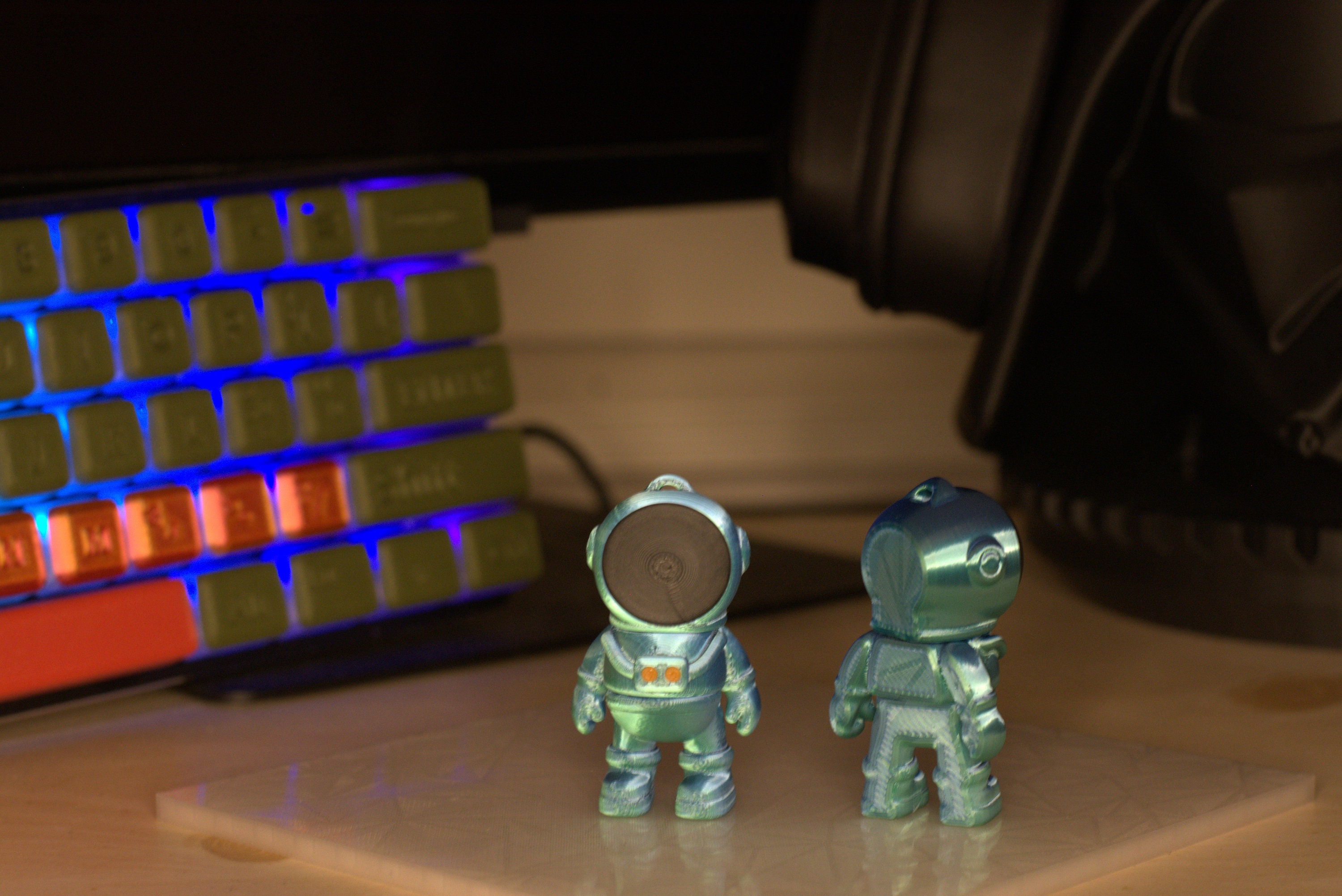 Astronaut Keychain , Desk Buddy , 3D Printed Toy , ZOU3D , Gift for Any ...