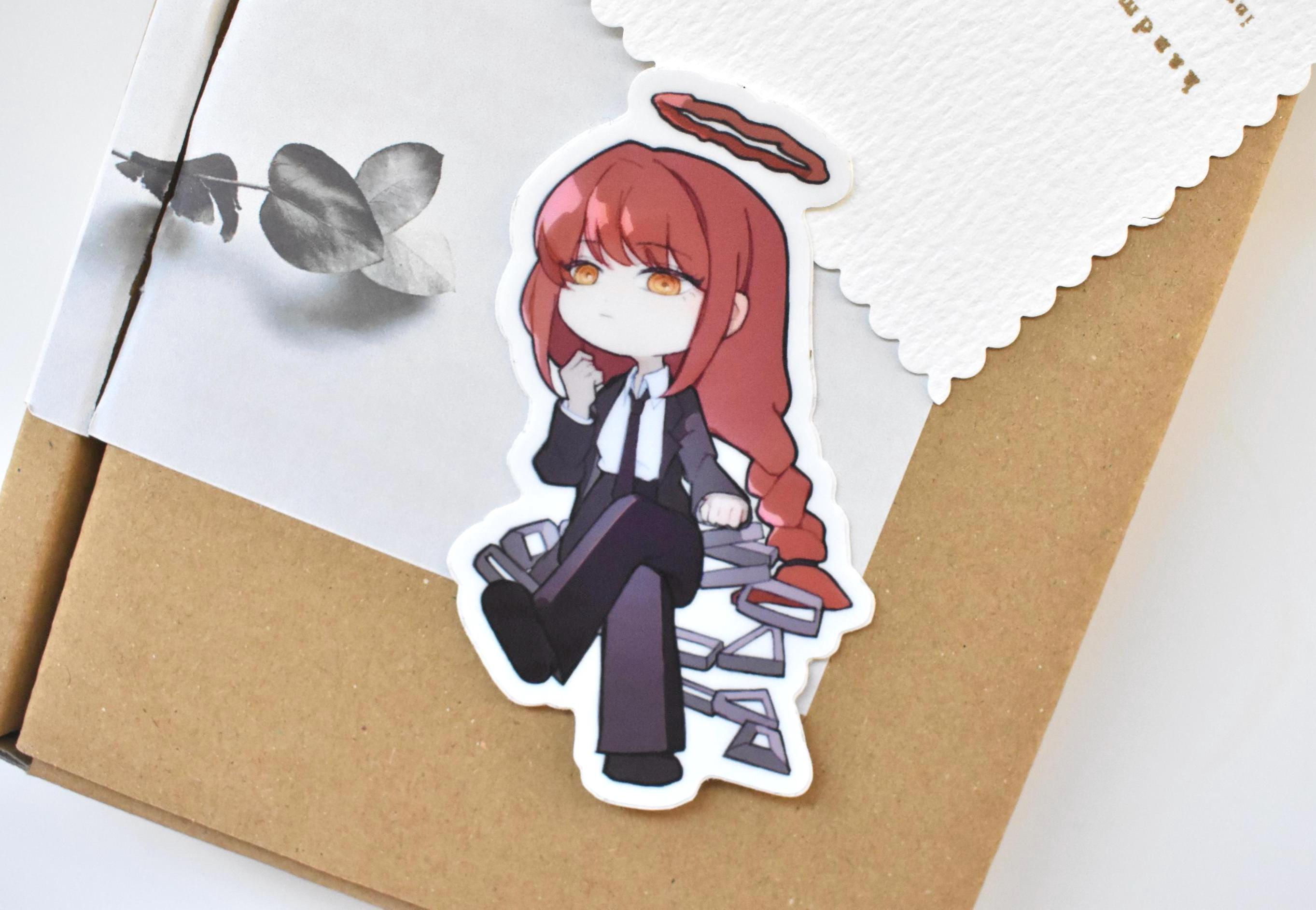 Makima Vinyl Sticker Makima Sticker Chibi Chainsaw Man Sticker CSM ...