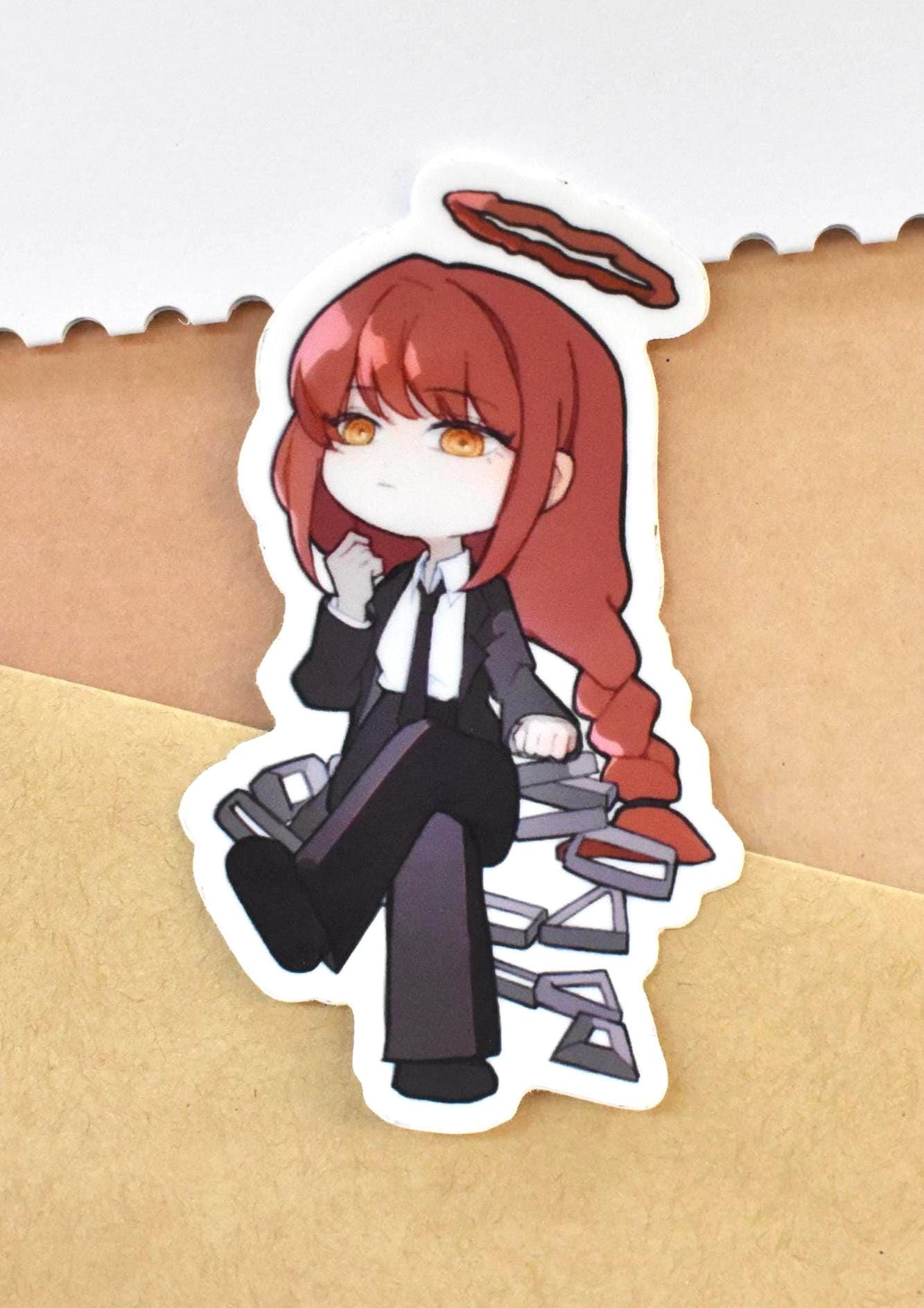 Makima Vinyl Sticker Makima Sticker Chibi Chainsaw Man Sticker CSM ...