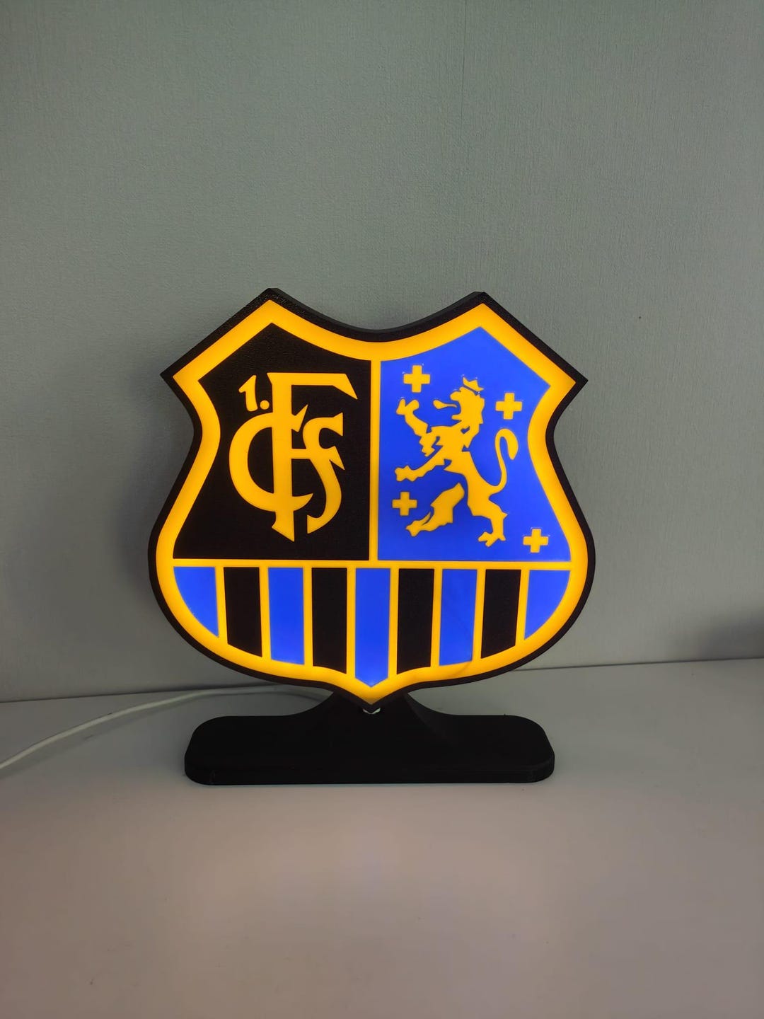 3D Football Lightbox FCS | LED Wall Light | Saarbrücken Fan Decoration ...