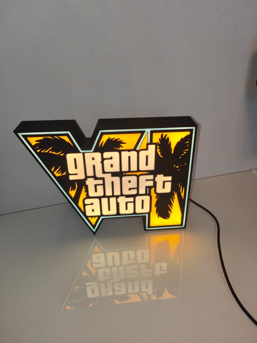 Fan Merchandise for Gamers | LED Lamp With Logo | Lightbox | GTA 6 IV ...
