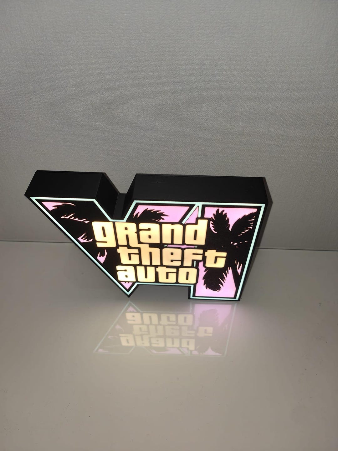GTA 6 Lightbox | Fan Art | Grand Theft Auto VI | 3D Logo - Etsy