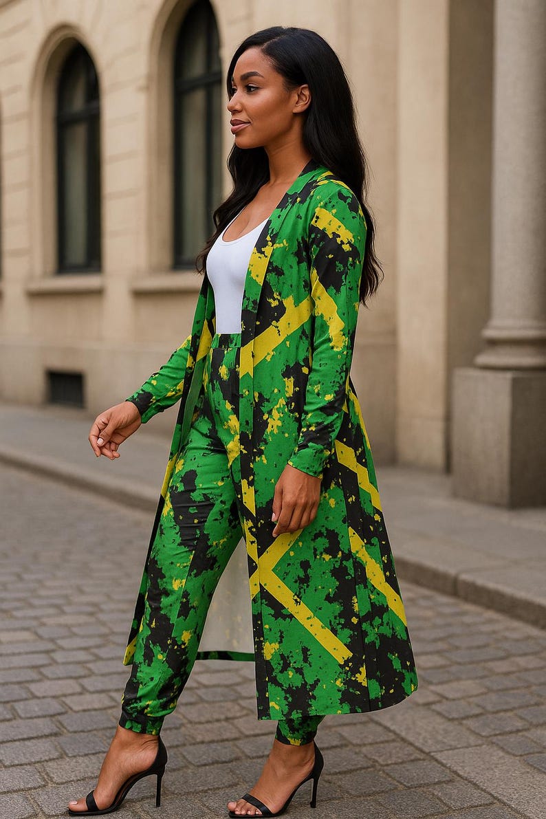 Island Breeze Two-piece Set | Jamaican Print Outfit | Women’s Tropical ...