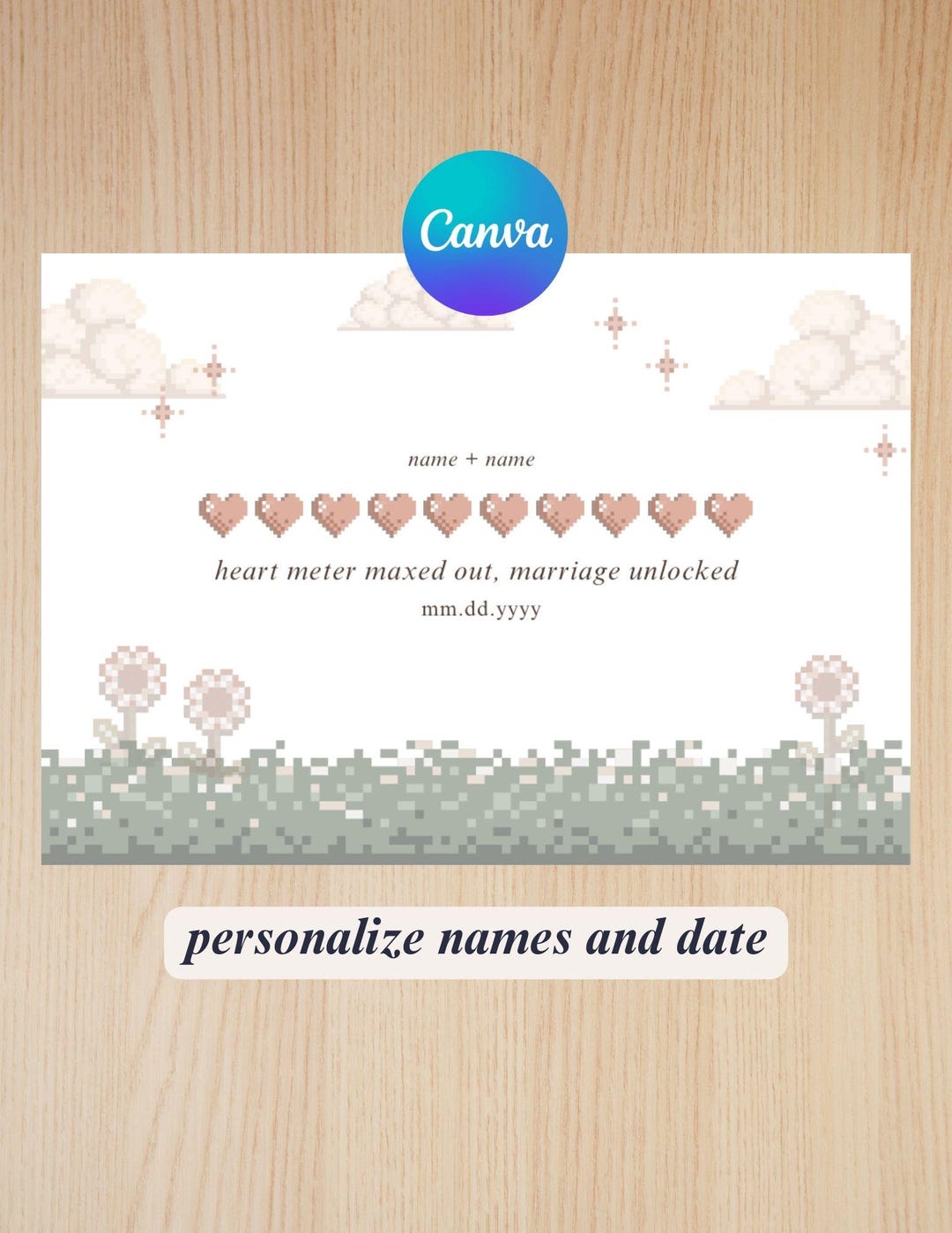 Editable Cozy Farming Video Game Inspired Wedding/engagement Card ...