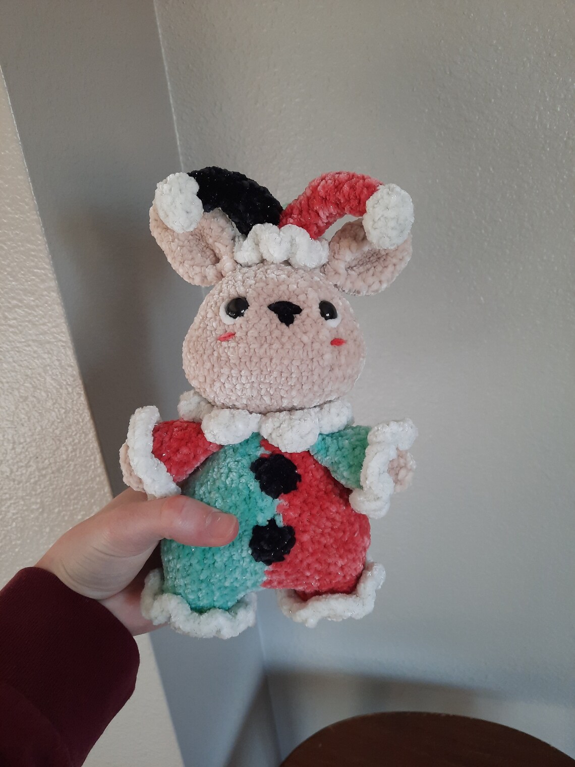 Small Jester Bunny and Cat - Etsy