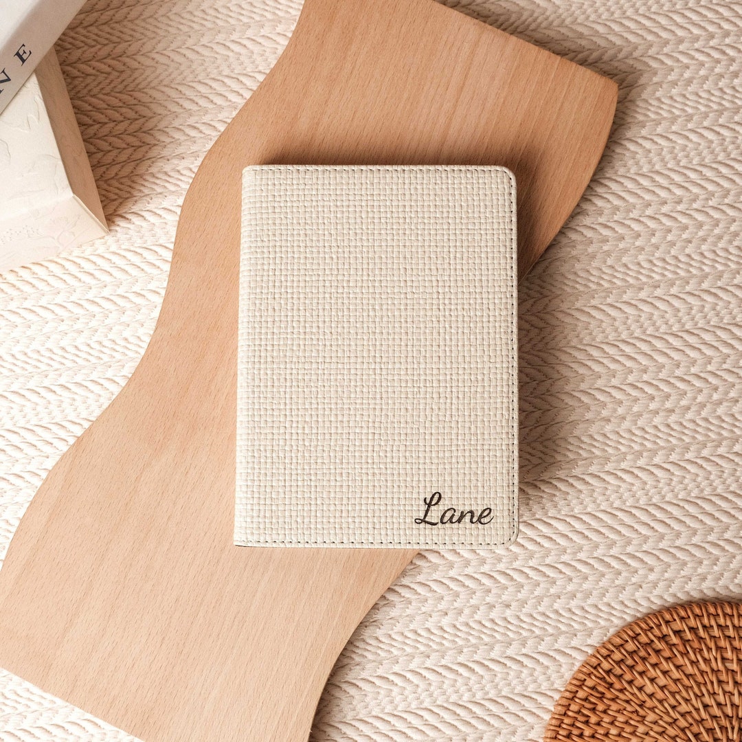 Personalized Rustic Weave Leather Kindle Case, Kindle Paperwhite 2022 ...