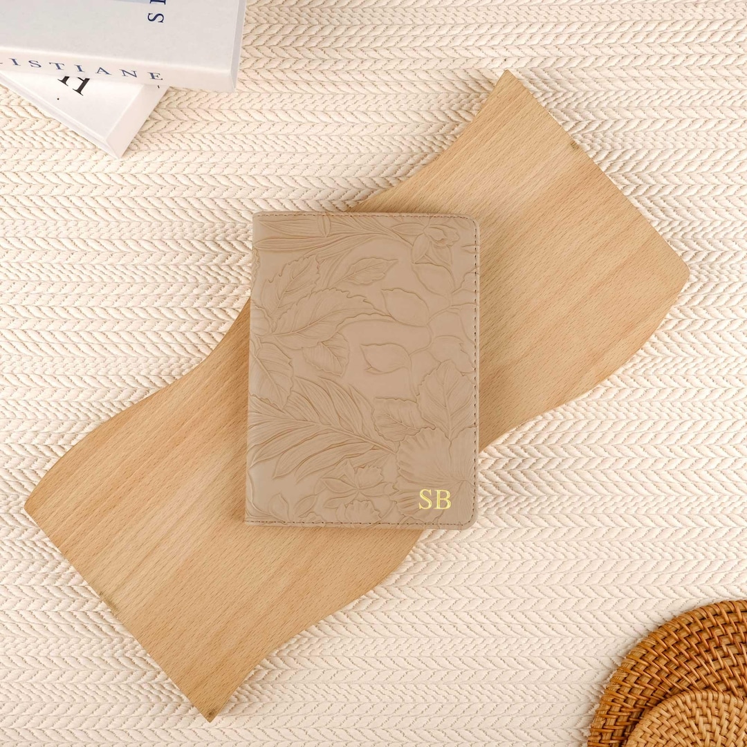 Personalized Embossed Apricot Flower Leather Kindle Case, Kindle ...